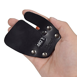 Archery Cow Leather Finger Tab Shooting Tabs Finger Saver Protect Guard Glove for Recurve Bow String Right Handed