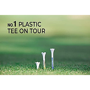 Pride Professional Tee System Plastic Golf Tees (Pack of 50), 40 Count 3-1/4-Inch + 10 Count 1-1/2-Inch,White