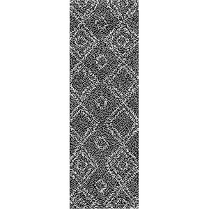 nuLOOM Iola Geometric Shag Area Rug, 8x10, Gray
