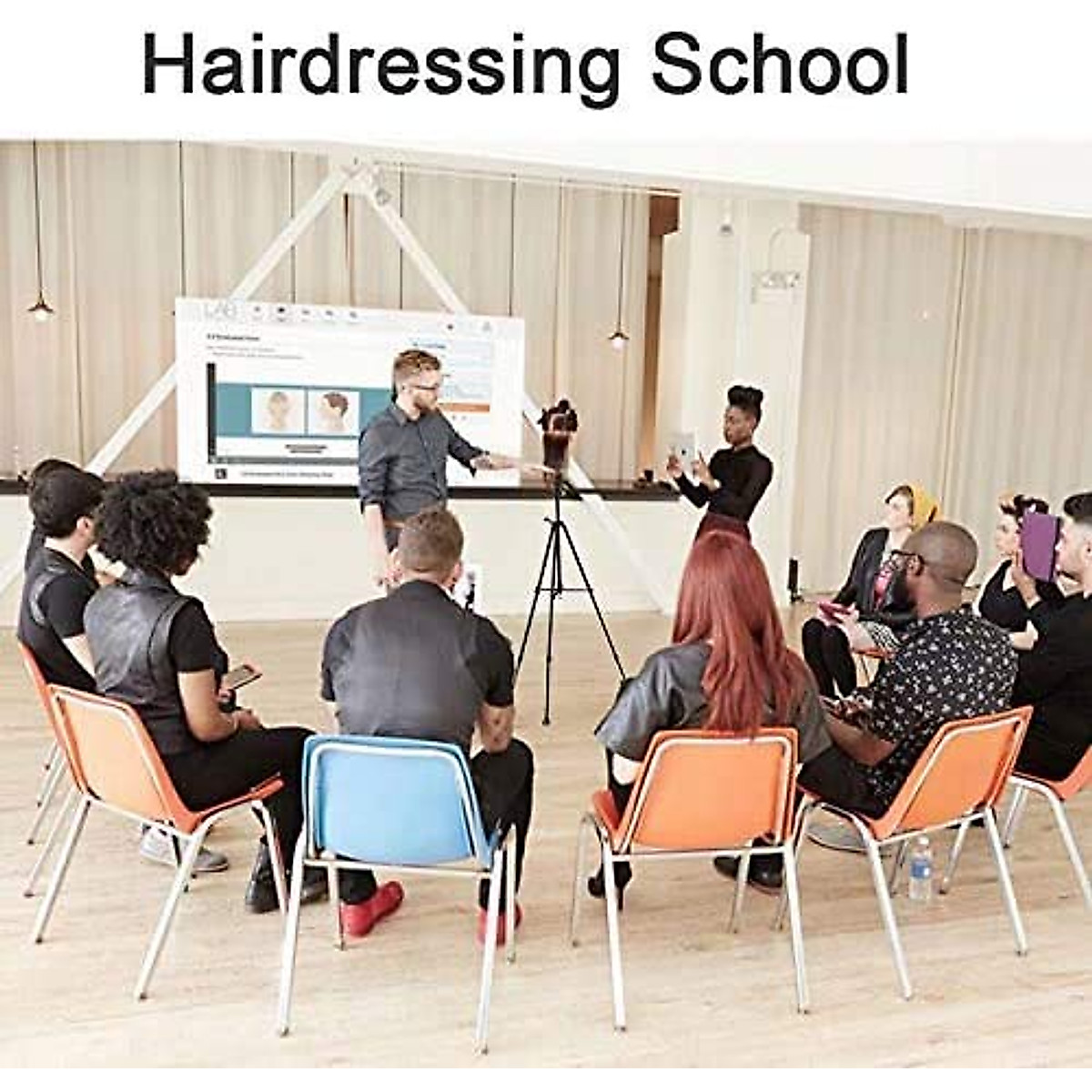 DANSEE Wig Stand Tripod, Metal Mannequin Head Stand Adjustable (24 - 64 inch)