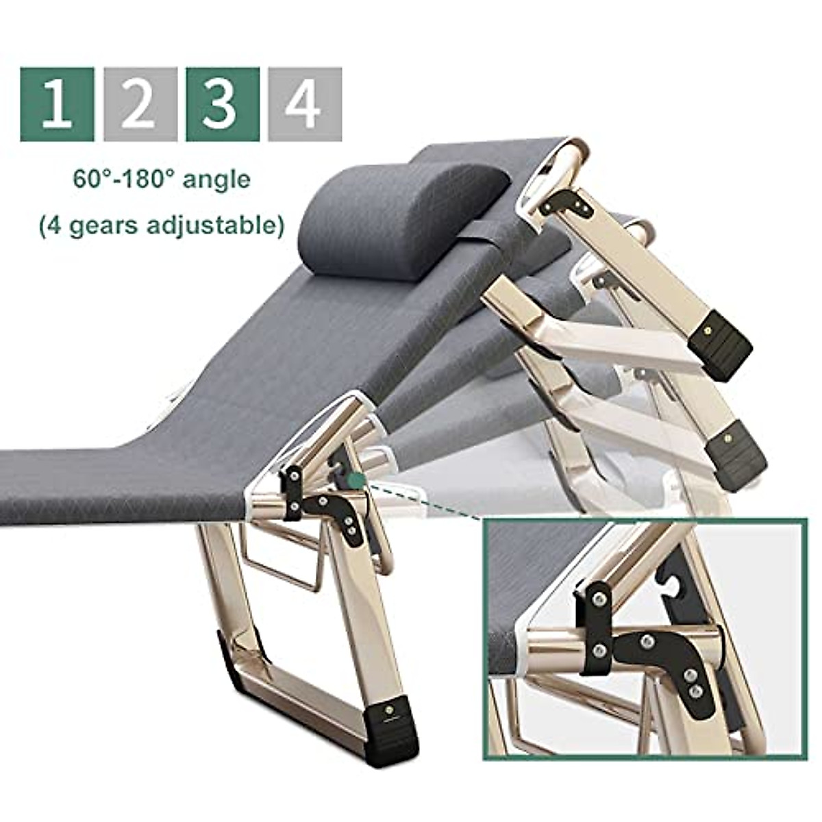 ABaippj Zero Gravity Recliner - Reclining Outdoor Sun Lounger - Relaxer Chair for Patio Decking Gardens Camping