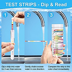 17 in 1 Water pH Testing Kits for Drinking Water - 100 Counts pH Test Strips + 2 Water Test Kits, Home Tap Well Water pH Test Kit, Testing Water pH and More !