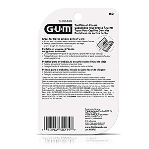 GUM Toothbrush Covers for Travel or Home (6 x 4 count) 24 Covers