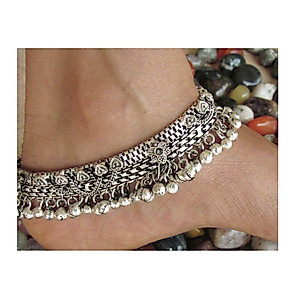 IndiaStop Anklet Bracelet Pair Vintage Style Womens Fashion Feet Jewelry Boho Beach Wedding Barefoot Sandals Jingle Sound
