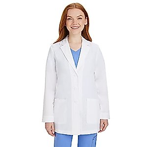 Healing Hands Lab Coat Women 3 Pocket Full Sleeve Mid-Length 5053 Faith The White Coat Minimalist Collection White S