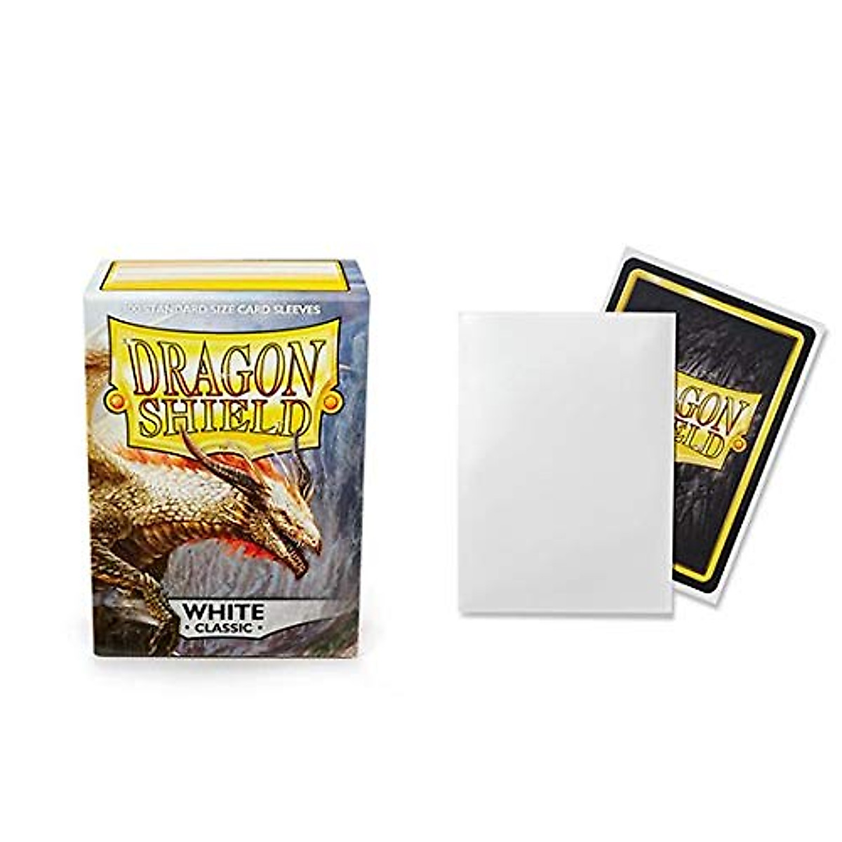 10 Packs Dragon Shield Classic White Standard Size 100 ct Card Sleeves Display Case …