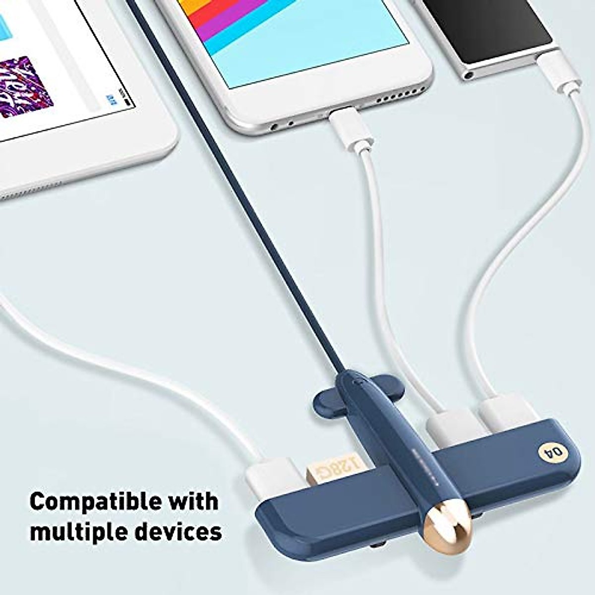 CUJUX USB Splitter One for Four Docking Hub， USB 2.0 Expander 4-Port Data Hub Multi-Function Extender (Color : White)