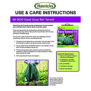 Tierra Garden 50-5020 Haxnicks Easy Shade Net Tunnel Garden Cloche, Giant