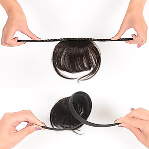Sroyie Stylish Front Hair Bangs Headband, Clip in Hair Bangs Hairpiece,Wig Headband Braids Hair Accessories, for Daily