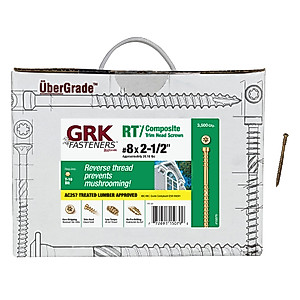 GRK 15079#8 x 2-1/2" RT Composite™ Exterior Trim Screws 3500 Count