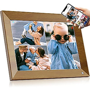 Digital Picture Frame 10.1 inch, Electronic Photo Frame WiFi with APP, Smart Electric Video Photo Frame Slideshow with Email, 1280x800 IPS FHD Uploadable Digital Photo Frames Cloud Storage