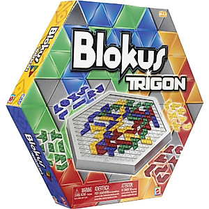 Mattel Games Blokus Trigon Strategy Board Game, Family Game for Kids & Adults with Hexagonal Board & Triangular Pieces (Amazon Exclusive)