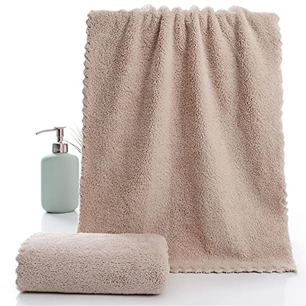 Kshcf Face Cloths Washcloths Bath Cloths Soft Face Towel Hand Cloth Absorbency Convenient and Stylish Wash Cloths,Brown