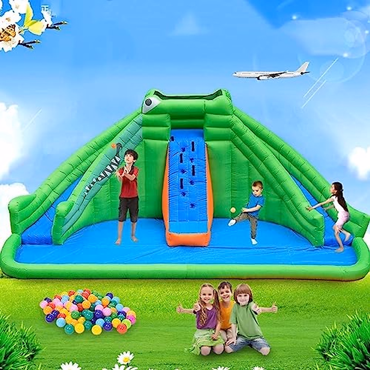 Inflatable Castle Children's Climbing Trampoline Children's Outdoor Playground Water Park Slide Naughty Castle