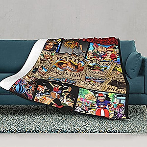 Trendy Soft and Fluffy Flannel Throw Blanket for Adult Kids Soft Warm Decorative Comfort Bed Blanket for Couch Bed Sofa Living Room Vintage 50x60 Inch