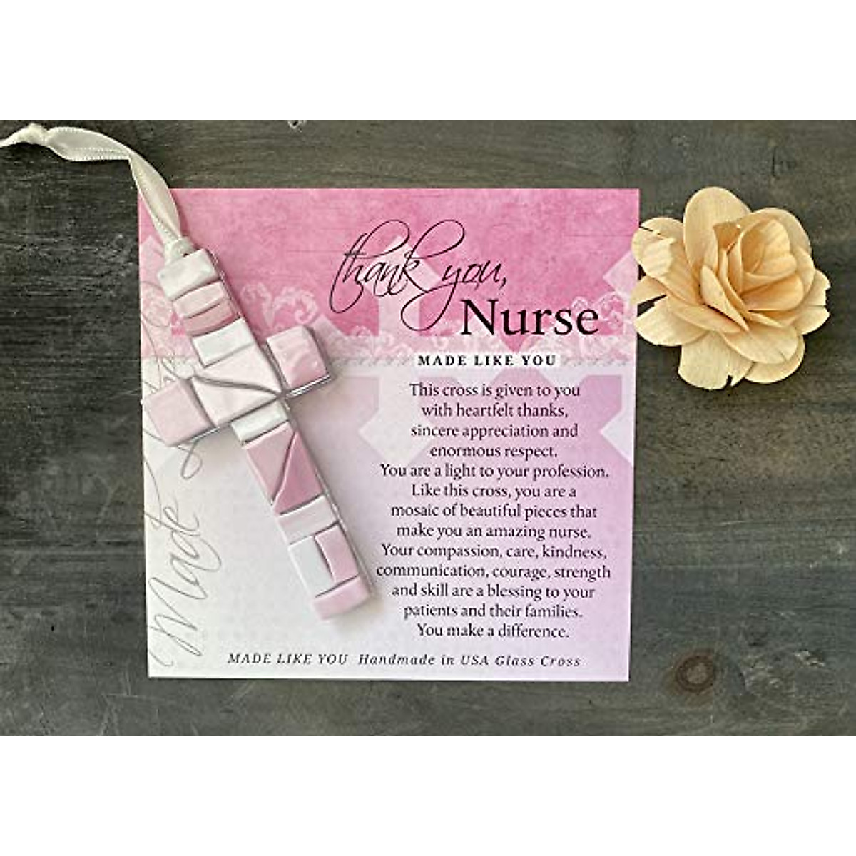 Thank You Gift for Nurse - Cross with Thank You Message- Nurses Appreciation Week Gift/Best Nurse Gift