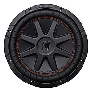 KICKER CompVR 10-Inch (25cm) Subwoofer, DVC, 4-Ohm, 350W