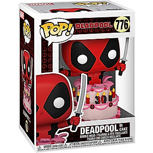 Funko POP Marvel: Deadpool 30th - Deadpool in Cake Pop! Vinyl Figure (Bundled with Compatible Pop Box Protector Case), Multicolor, 3.75 inches