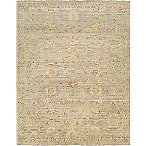 Hauteloom Afia Wool Living Room, Bedroom Area Rug - Traditional - Tan, DarkBlue, LightBlue - 8' x 10'