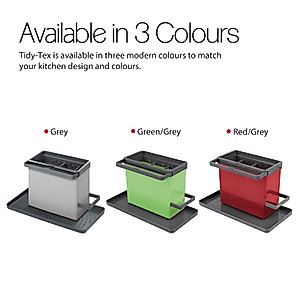 Metaltex Tidy-Tex Kitchen Sink Organiser, Grey, 24 x 13 x 14 cm