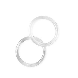 NAHANCO CIR100 Acrylic Scarf Rings, Small, Clear (Pack of 100)