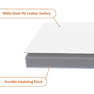 GCGOODS Window Air Conditioner Insulated Foam Panels, Winter Surround Insulation Side Panel with Top Seal Strip for Window AC Unit Indoor, White