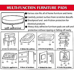 Non Slip Furniture Pads - Furnigear Premium 129 Pack Furniture Grippers Adhesive Furniture Felt Pads, Silicone Points Surface Keep in Place Furniture - Best Floor Protectors