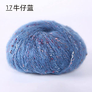 Mohair Yarn for Woven Hand Knitting Crochet Knitting for Sweater Scarf Hathilos 50g/Ball (Color : 13)