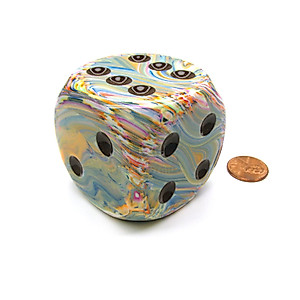 Chessex Festive Vibrant D6 with Brown Pips 50MM