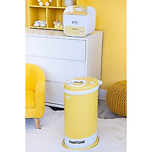 Ubbi Steel Odor Locking Diaper Pail, Pantone Yellow (Discontinued by Manufacturer)