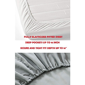 Elegant Comfort Luxurious Bed Sheets Set on Amazon 1500 Premier Wrinkle,Fade and Stain Resistant 4-Piece Bed Sheet Set, Deep Pocket, California King Aqua