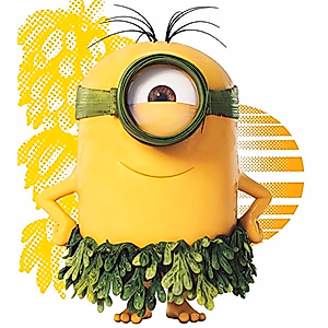 5 Inch Tropical Island Hula Stuart Minion Removable Wall Decal Sticker Art Home Decor Kids Room-5 1/2 Inch Wide by 5 Inch Tall