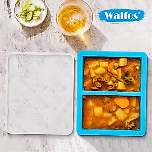 1 Pack Plastic Lids, Walfos Food Storage Container Lids Plastic Lid Square Food Storage Container Lid Suitable for Freezing Tray Set