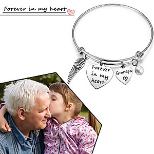 bobauna obauna Memorial Bracelet Sympathy Gift For In Memory Of Loved One (grandpa memorial bracelet)