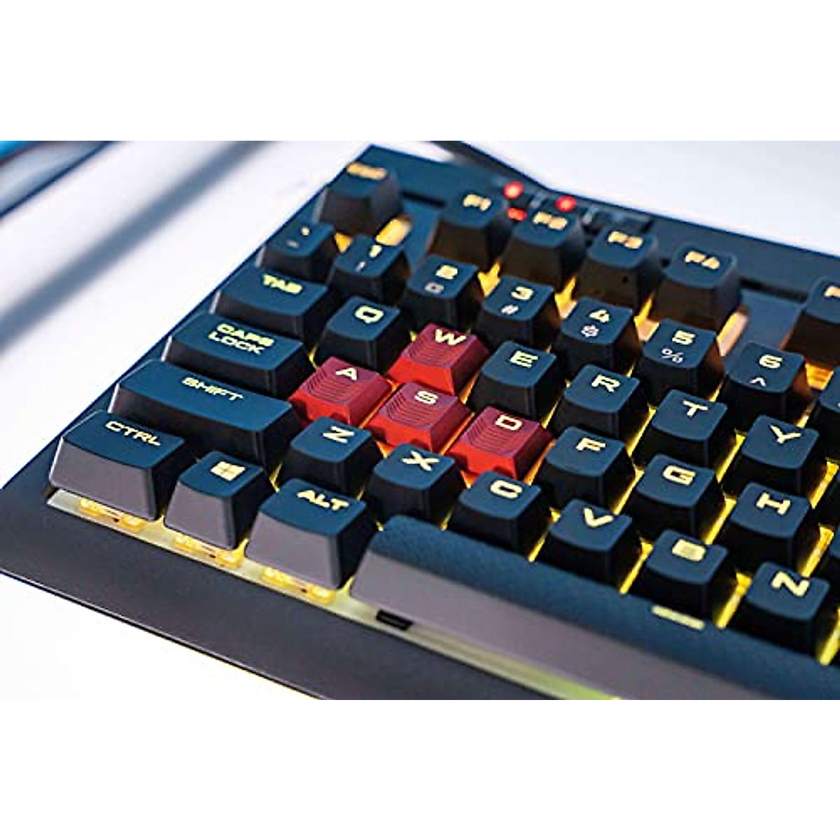 Mechanical Keyboard keycaps WASD keycaps Direction Keys Non-Slip Texture Design keycaps Professional Gaming keycaps (Red)