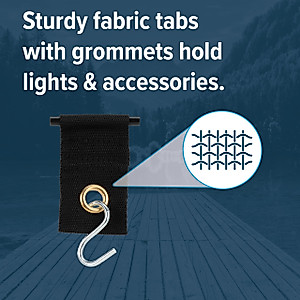 Camco 42733 Fabric Party Light Holders, Black, 7 Pack