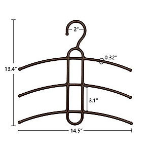 upra Shirt Hangers Space Saving Plastic 10-Pack, Durable Multi-Functional Non-Slip Clothes Hangers Closet Organizers, for Coats Jackets Pants Dress Scarf, Dorm Room/Apartment Essentials