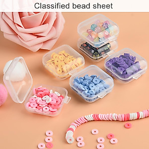 Mototo 120 Pieces Mini Plastic Jewelry Box Clear Storage Box Small Storage Containers with Hinged Lids for Beads Jewelry Earrings Chains Earplugs Craft, 1.4 x 1.4 x 0.7 Inches