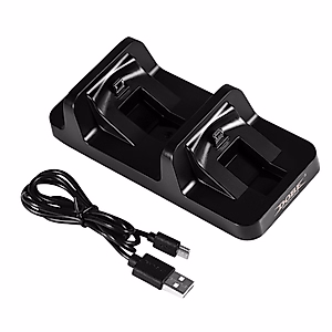 Dual Charging Docking Station, USB Gamepad Charger Stand, with LED Charging Indicator, Convenient and Compact Design, for Playstation 4 Game Controller