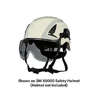 3M Short Visor for X5000 Safety Helmet, Grey Anti-Fog Anti-Scratch Polycarbonate, ANSI