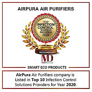 Airpura V600 Air Purifier for Home, V600 True HEPA Filter, Helps to eliminate thousands of airborne particles from air