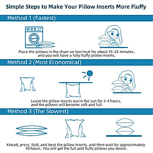 QSWRD 16 x 16 Outdoor Pillow Inserts Pack of 4 Small Throw Pillow Inserts Waterproof Patio Furniture Pillows Decorative Porch Couch Pillows Premium White Square Sofa Cushion Sham Stuffer