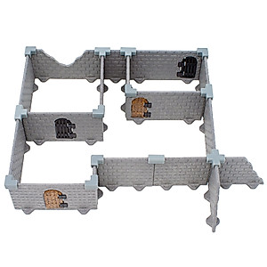 Mini Ruins Dungeon Kit - Dungeon Castle Cavern Terrain for RPGs, Dungeons & Dragons (DND), Pathfinder, War Gaming, and More! - by DCD (21+pcs, 0.6sqft, 4rooms)