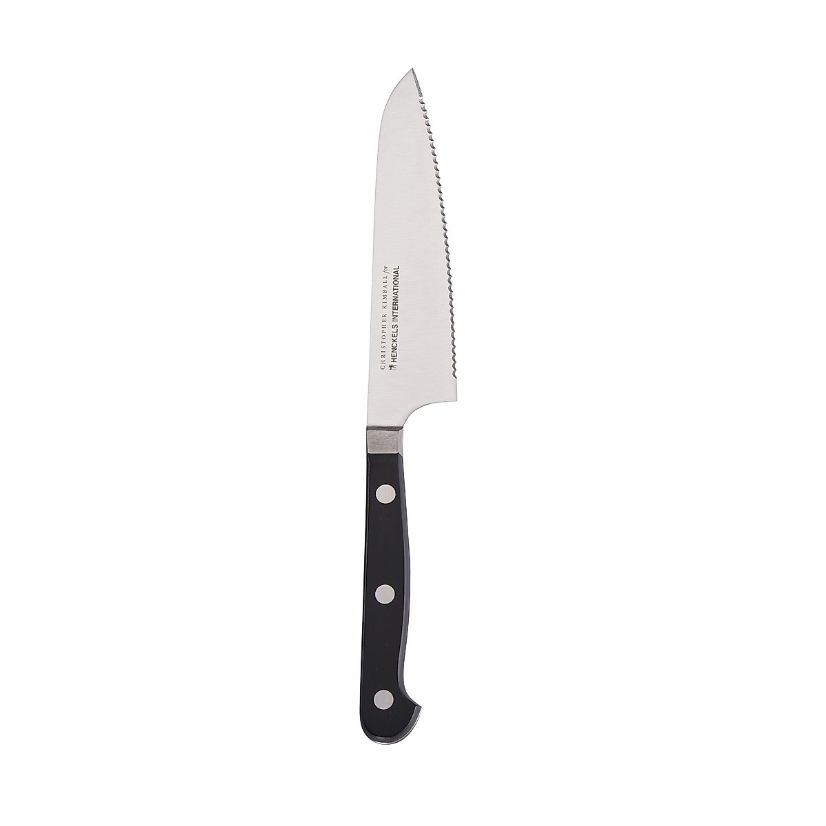 HENCKELS CLASSIC Christopher Kimball Edition 5.5-inch Serrated Prep Knife, German Engineered Informed by 100+ Years of Mastery, Stainless Steel
