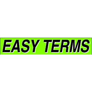 Ez-line Vinyl Windshield Stickers 3 Dozen 15 Inch Chartreuse Slogan Dealership Pro Pack for Car Lots (EZ115-Pack9)