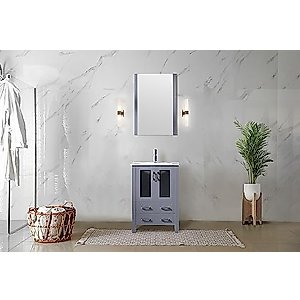 Bell+Modern Harborfront 24 in W x 18.25 in D Dark Grey Bath Vanity