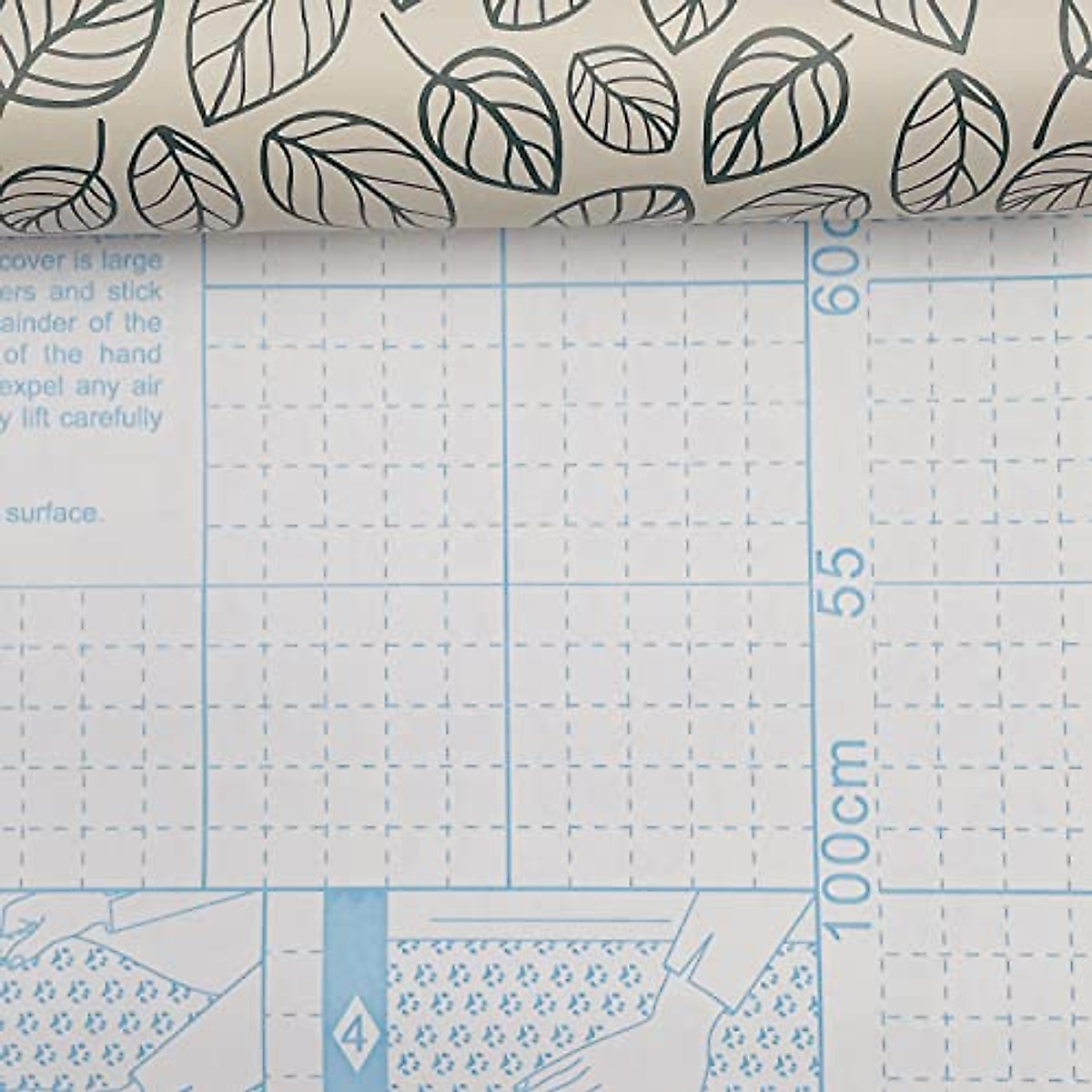 Yifasy 19.7ft Roll Green Leaf Shelf Liner Peel and Stick Countertop Shelving Paper Wallpaper Drawer Chest Vinyl Film (M-236.2x17.7 Inch)