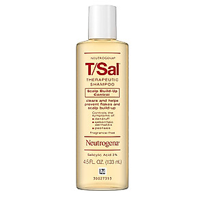Neutrogena T/Sal Therapeutic Shampoo for Scalp Build-Up Control with Salicylic Acid, Scalp Treatment for Dandruff, Scalp Psoriasis & Seborrheic Dermatitis Relief, 4.5 fl. oz (Pack of 2)