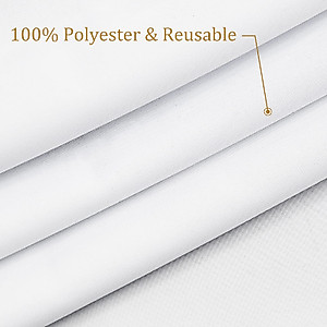 BRILLMAX 4 Pack White Table Clothes for Rectangle Tables 60 x 84 Inch Tablecloths - Polyester Fabric Waterproof Stain and Wrinkle Resistant Washable Table Cloth