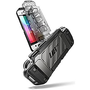 SUPCASE Unicorn Beetle Forma Series Case for Nintendo Switch OLED Model (2021), Rugged Slim Protective Case with Dustproof Front Cover & 5 Game Card Storage Slots (Black)